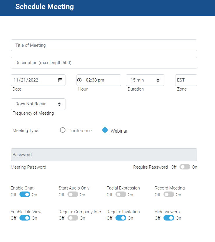 OneCloud Meet: How to use the Webinar Features